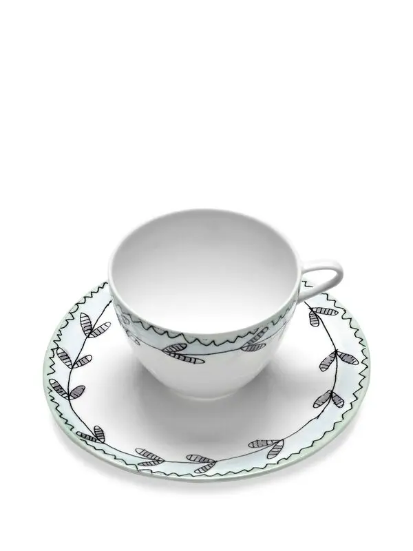 SERAX X Marni Midnight Flowers Coffee Cup And Saucer - White