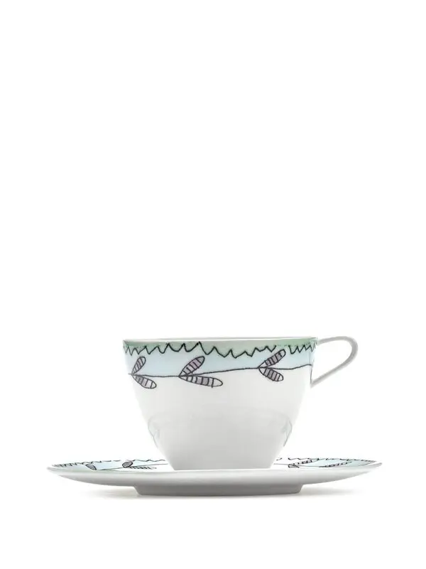 SERAX X Marni Midnight Flowers Coffee Cup And Saucer - White