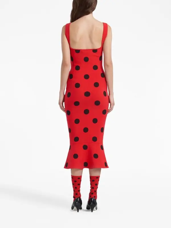 Marni Polka Dot-print Midi Dress