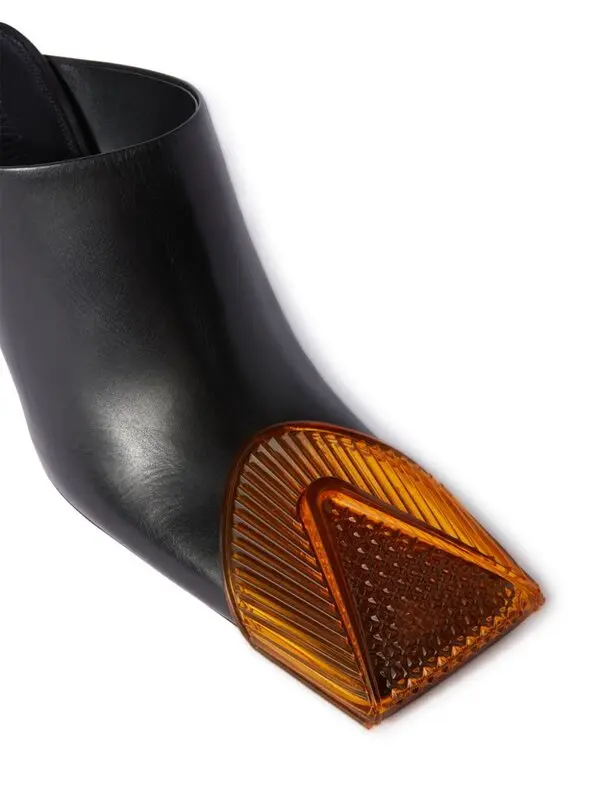 Off-White Lunar Leather Mules - Black