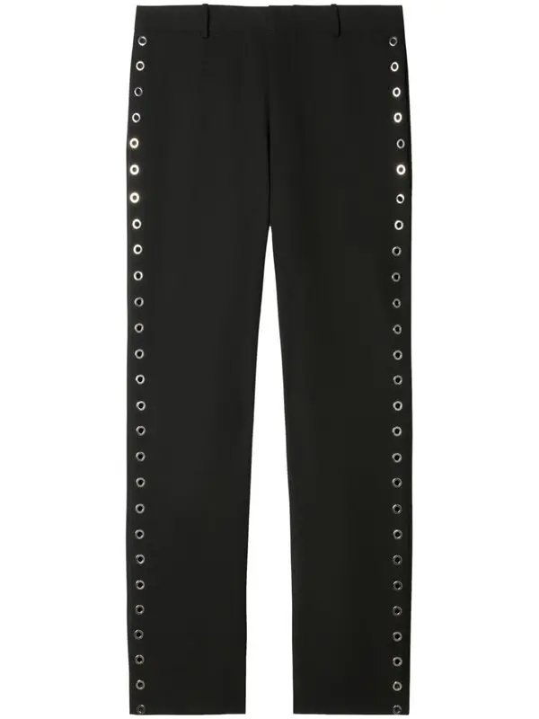 Off-White Eyelet-embellished Trousers - Black