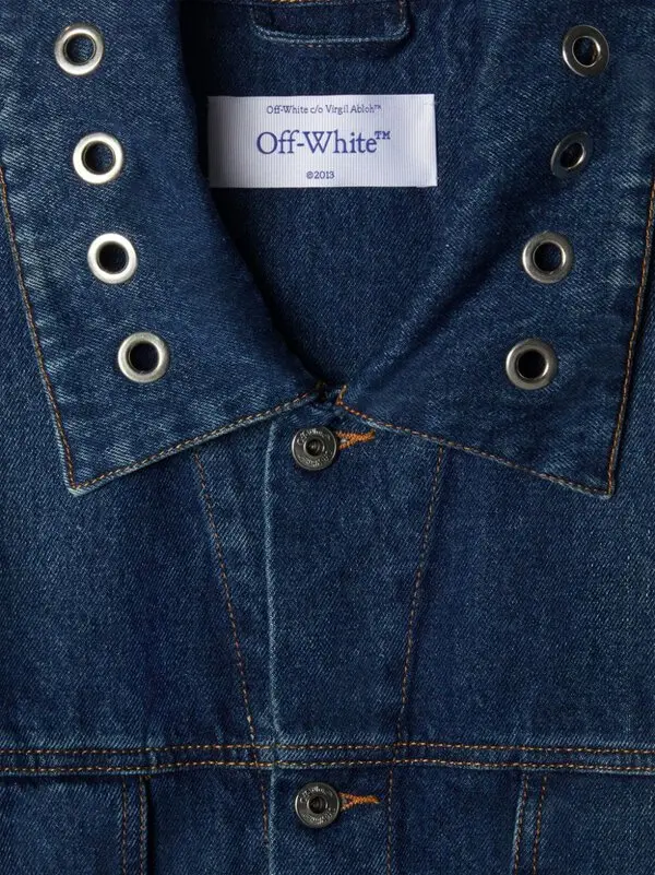 Off-White Eyelet-embellished Denim Jacket