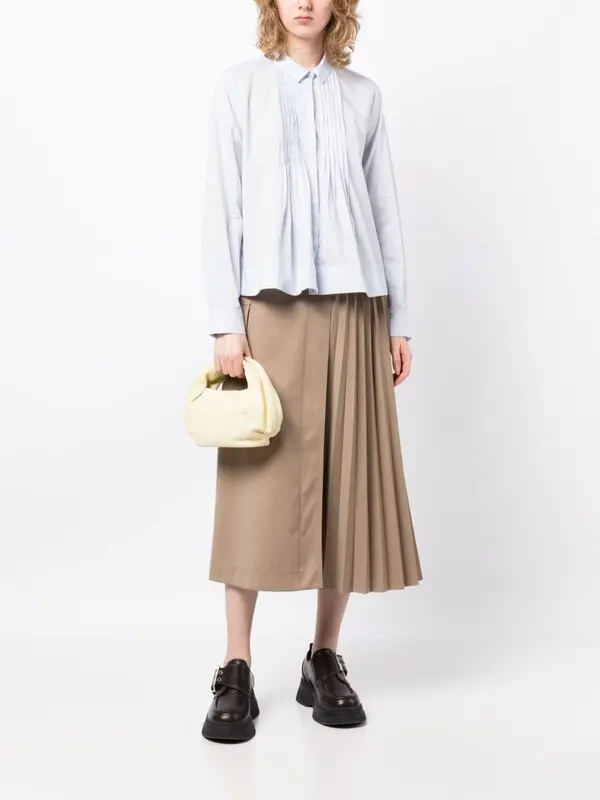 Bonpoint Pleated Cotton Shirt