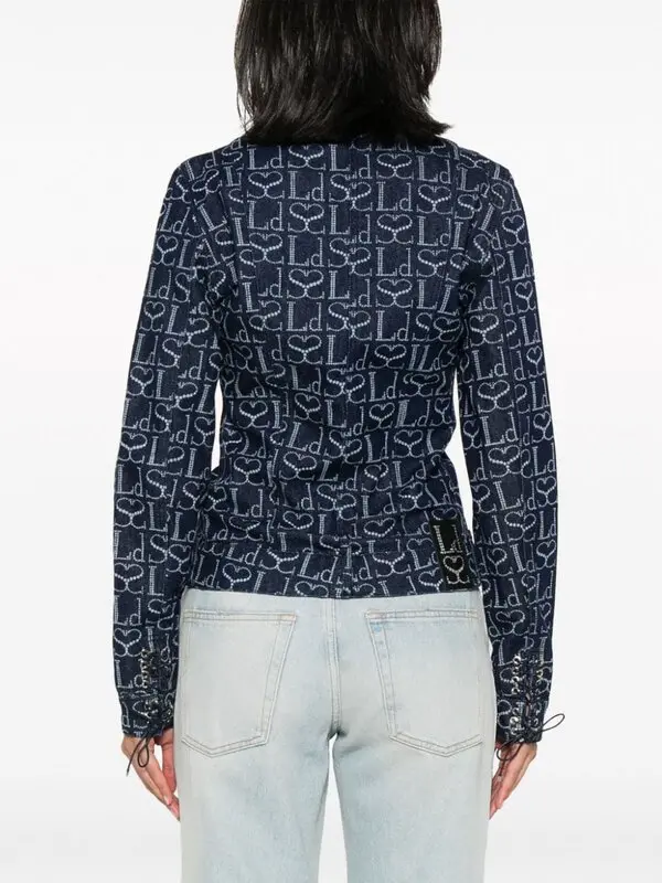 LUDOVIC DE SAINT SERNIN Monogram Denim Jacket