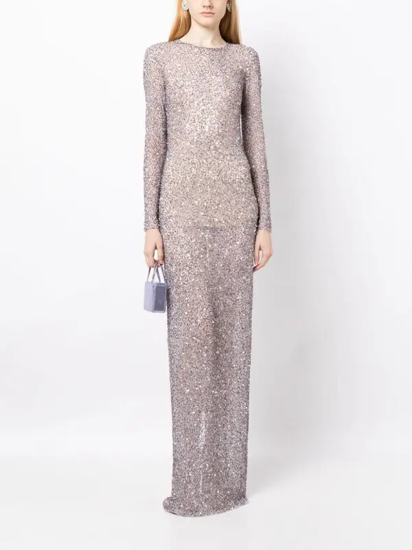 Retrofete Heidi Sequin Long-Sleeve Dress In Purple - 45% Off | Editorialist