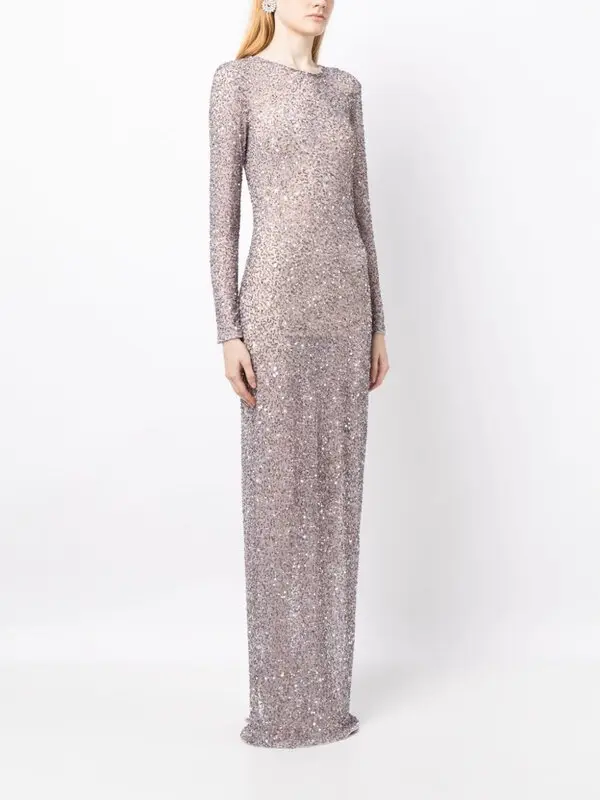 retrofete heidi sequin dress Retrofete Heidi Sequin Long-Sleeve Dress In Purple - 45% Off