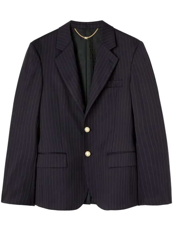 Palm Angels Pinstripe Wool Single-breasted Blazer