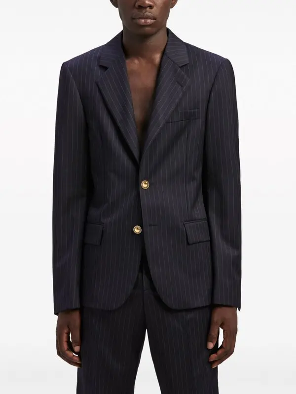 Palm Angels Pinstripe Wool Single-breasted Blazer