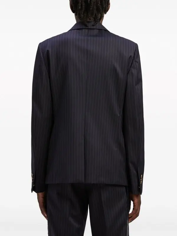 Palm Angels Pinstripe Wool Single-breasted Blazer