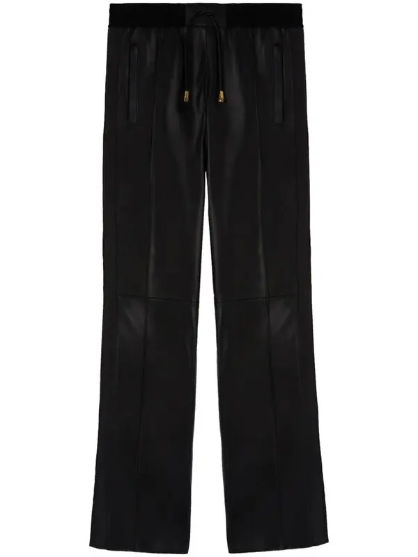 Palm Angels Logo-tape Leather Track Pants