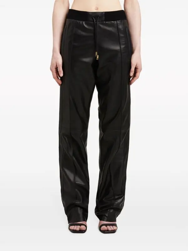 Palm Angels Logo-tape Leather Track Pants