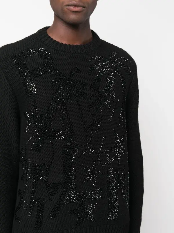 Palm Angels Crystal-embellished Jumper
