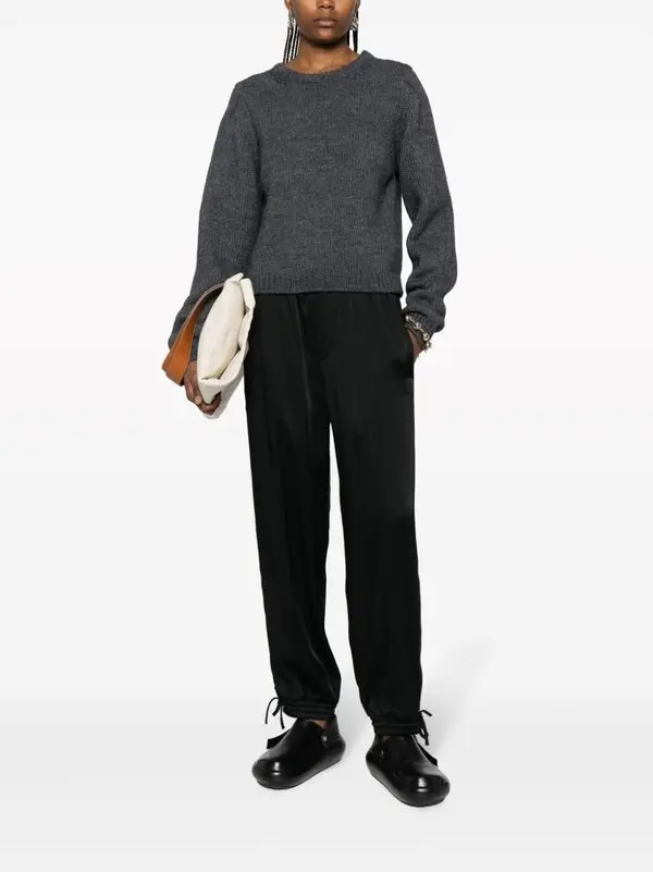 JIL SANDER High-waisted Tapered Trousers - Black