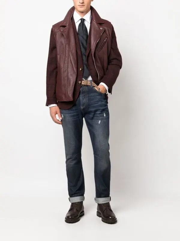 Brunello Cucinelli Single-breasted Tartan Frieze Blazer