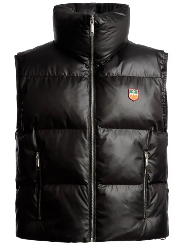 Bally Logo-patch High-neck Gilet - Black