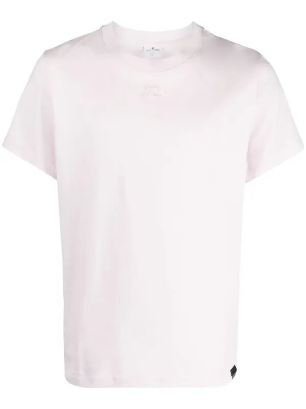 COURREGES Logo-embroidered Cotton T-shirt