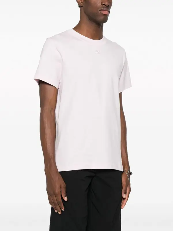 COURREGES Logo-embroidered Cotton T-shirt