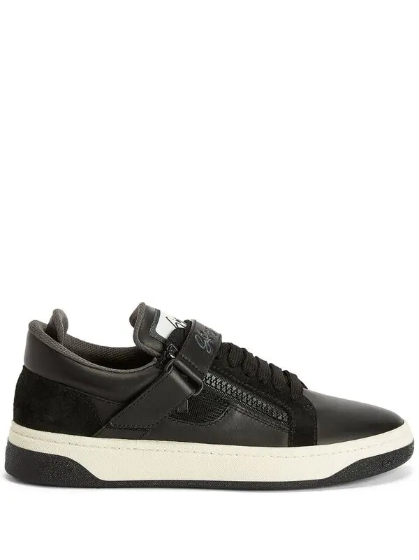 GIUSEPPE ZANOTTI Touch-strap Double-zip Low-top Sneakers