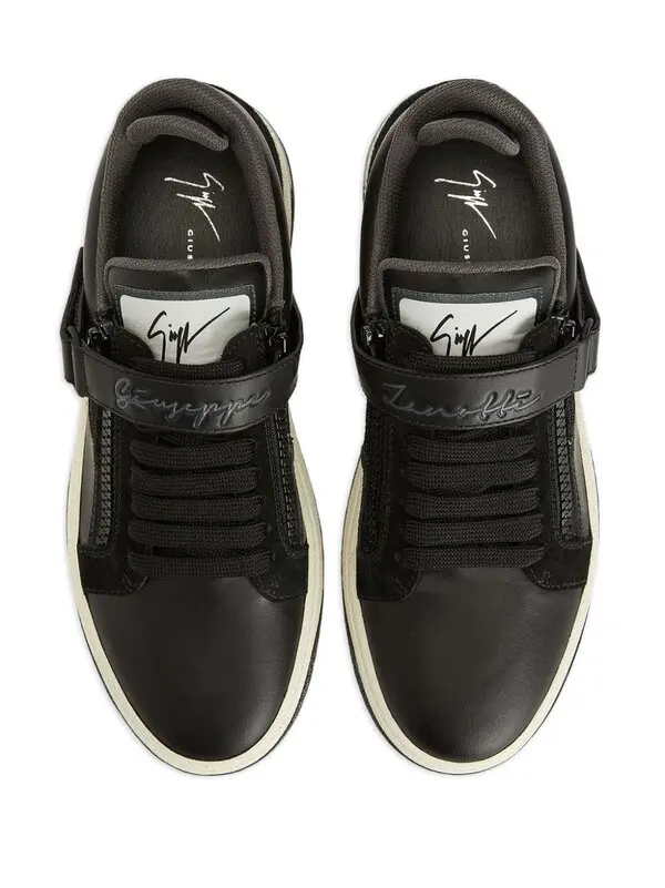 GIUSEPPE ZANOTTI Touch-strap Double-zip Low-top Sneakers