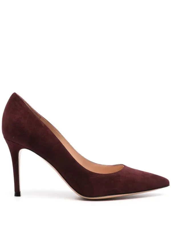 GIANVITO ROSSI 90mm Pointed-toe Pumps - Brown