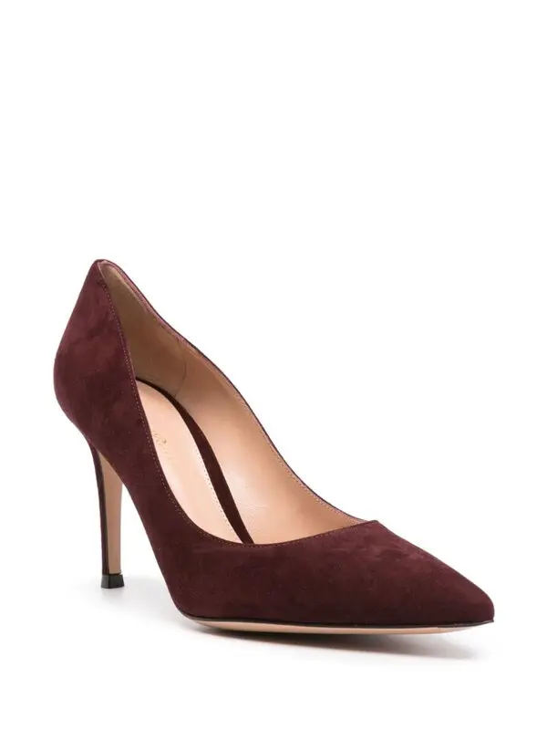 GIANVITO ROSSI 90mm Pointed-toe Pumps - Brown