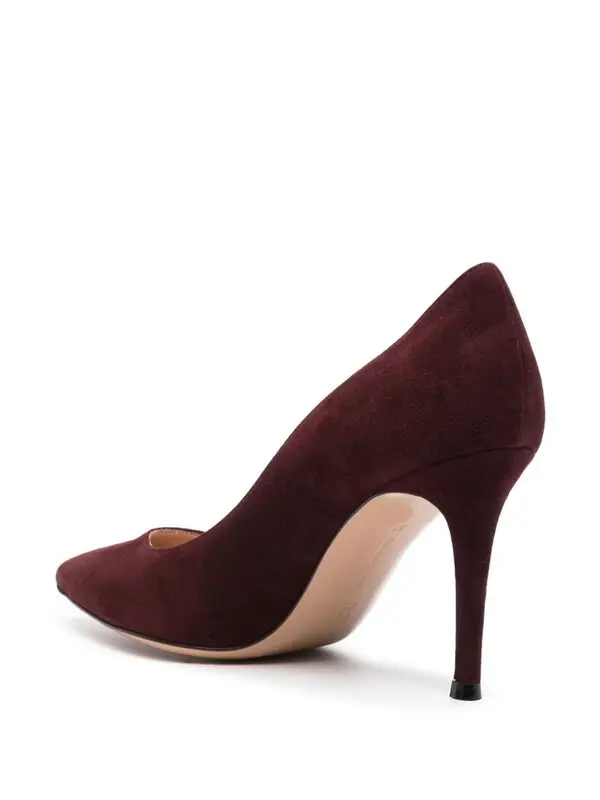 GIANVITO ROSSI 90mm Pointed-toe Pumps - Brown