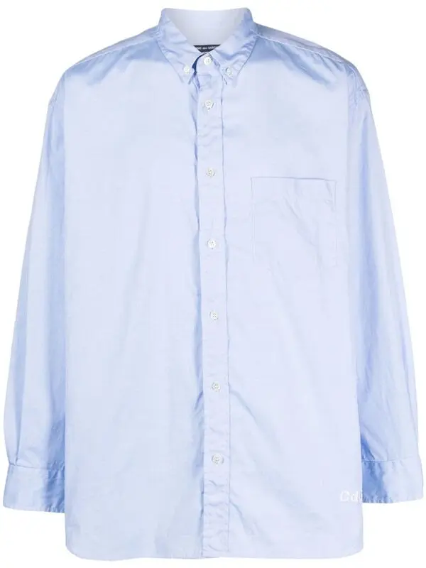 Comme Des Garçons Long-sleeve Cotton Shirt - Blue