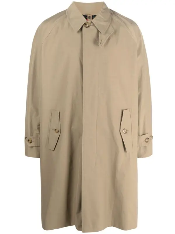 BARACUTA Concealed-fastening Cotton Trench Coat