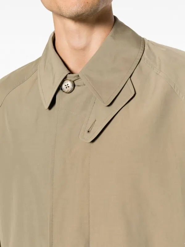 BARACUTA Concealed-fastening Cotton Trench Coat