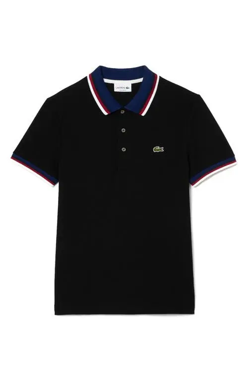 Lacoste Regular Fit Stretch Piqué Polo - Noir