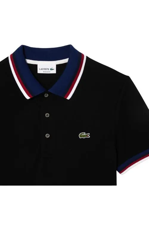 Lacoste Regular Fit Stretch Piqué Polo - Noir