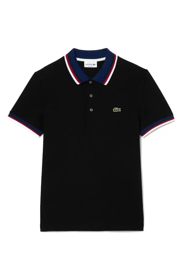 Lacoste Regular Fit Stretch Piqué Polo - Noir