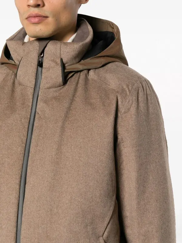 Sease Balma Hooded Cashmere Jacket - Brown