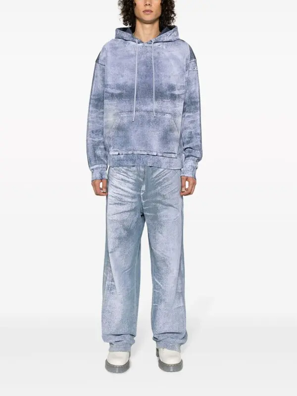 DIESEL® Tie-dye Cotton Hoodie - Blue