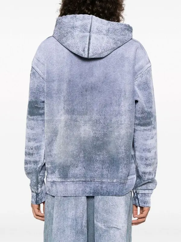 DIESEL® Tie-dye Cotton Hoodie - Blue