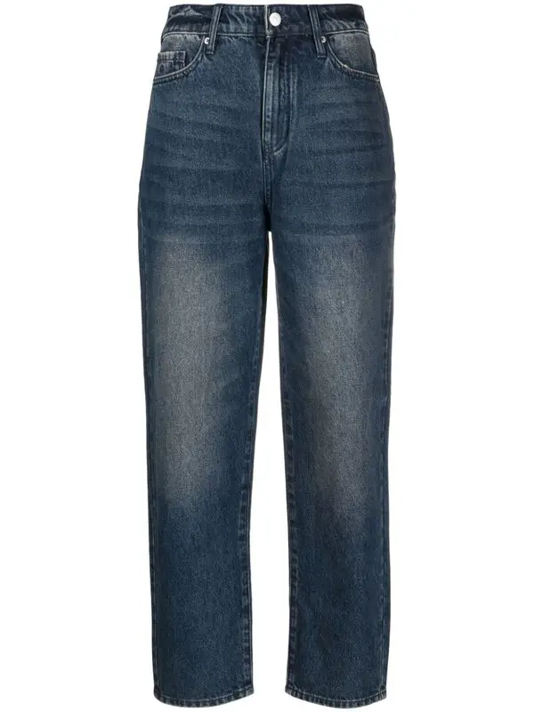 Armani Exchange Distressed Straight-leg Jeans