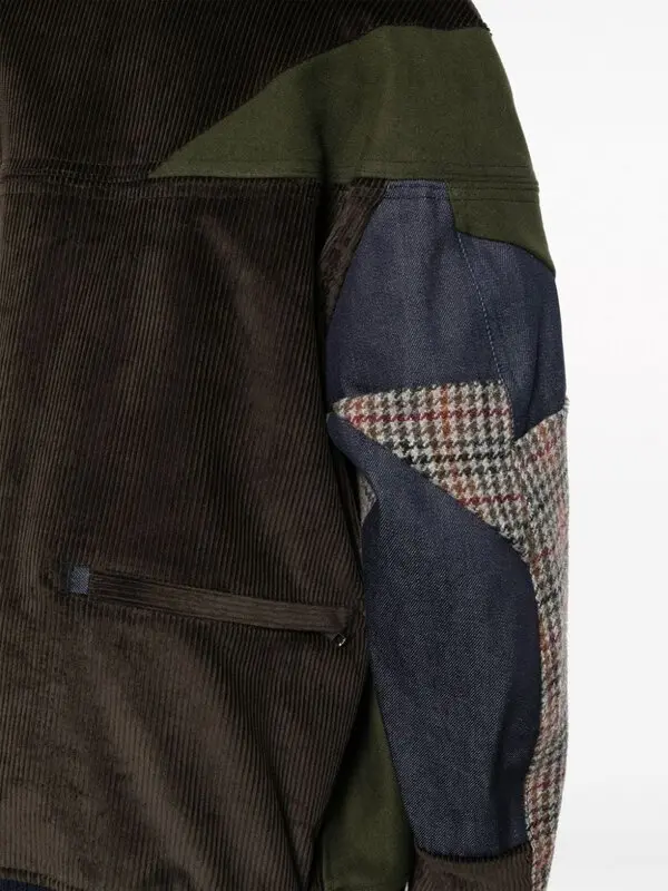 BARACUTA Patchwork-design Bomber Jacket