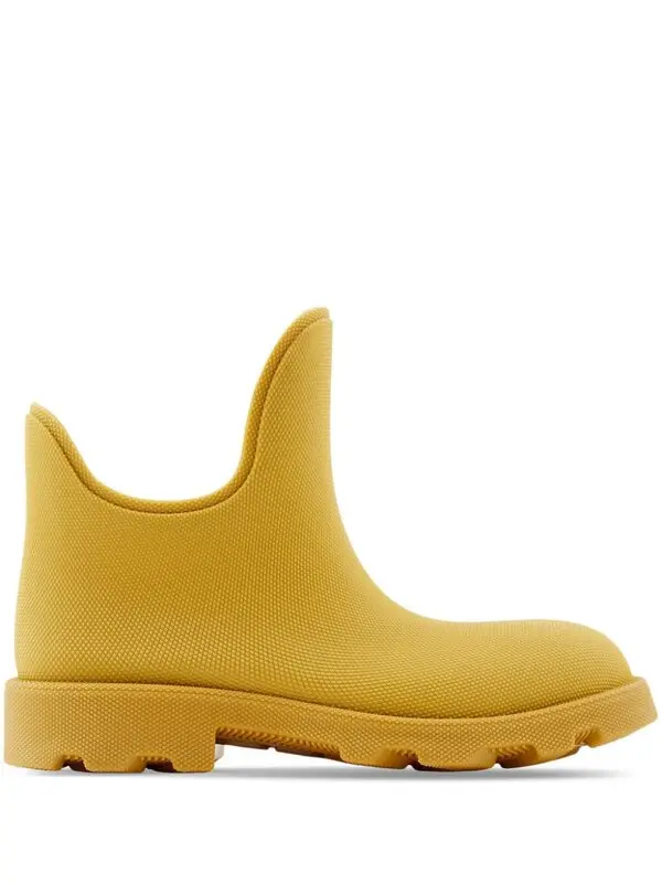 Burberry Pebbled Rubber Rain Boots - Yellow