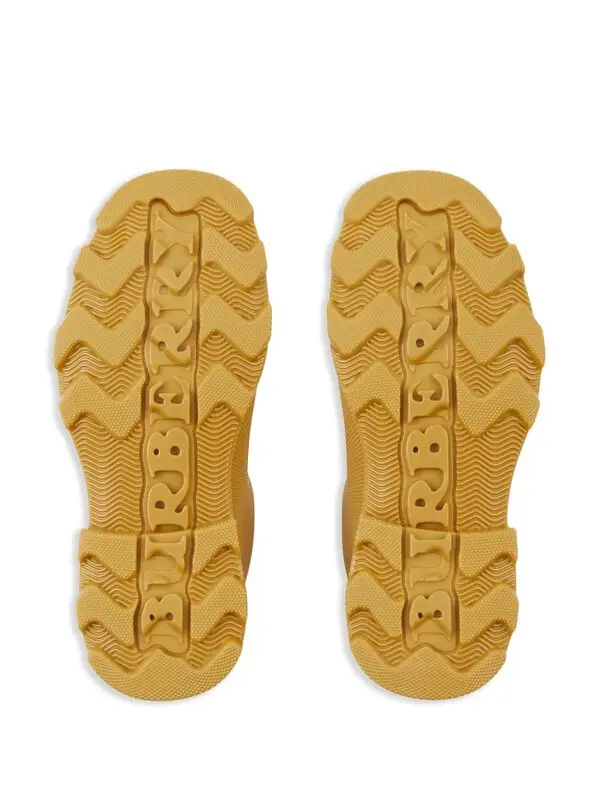 Burberry Pebbled Rubber Rain Boots - Yellow
