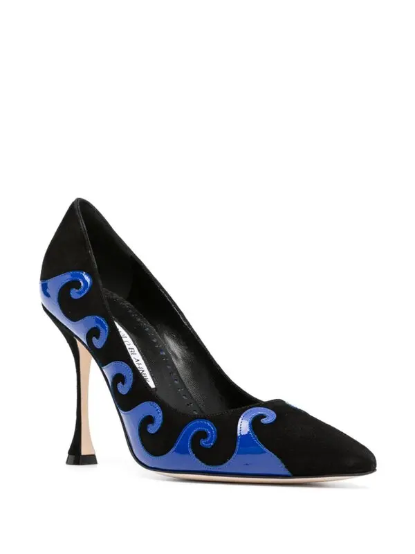 Manolo Blahnik Kasai 105mm Swirl-detail Pumps
