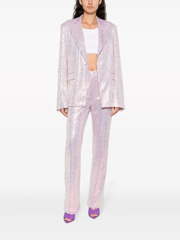 ROTATE BY BIRGER CHRISTENSEN Sequin-embellished Single-breasted Blazer