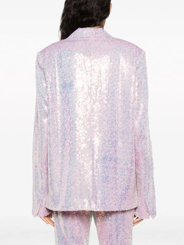 ROTATE BY BIRGER CHRISTENSEN Sequin-embellished Single-breasted Blazer