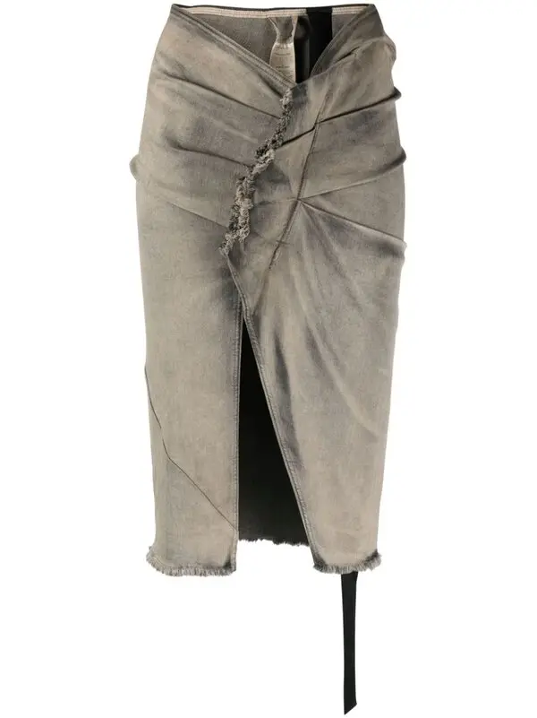 Rick Owens Edfu Front-slit Midi Skirt