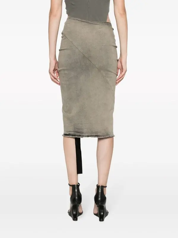 Rick Owens Edfu Front-slit Midi Skirt