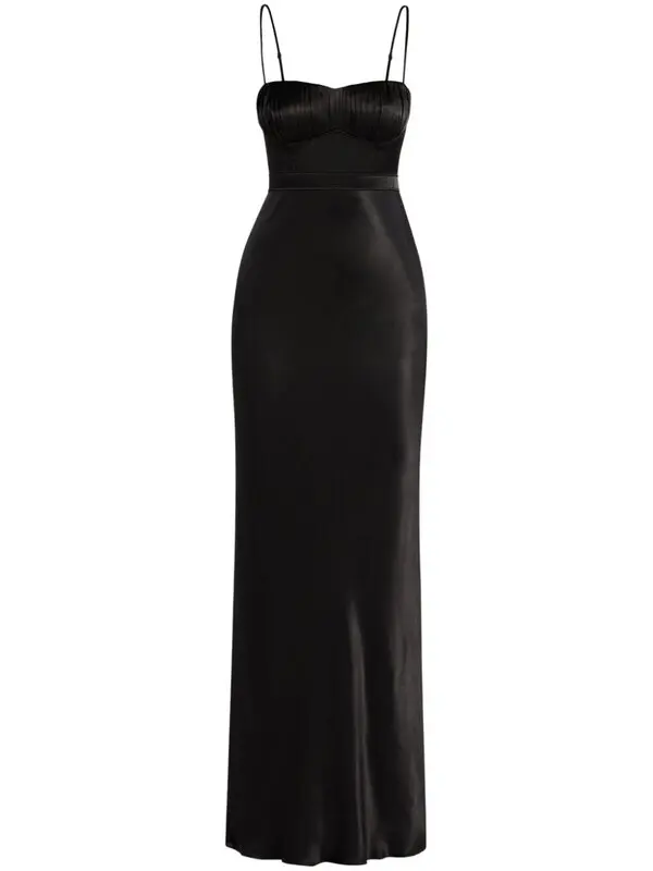Shona Joy La Lune Satin-finish Gown - Black