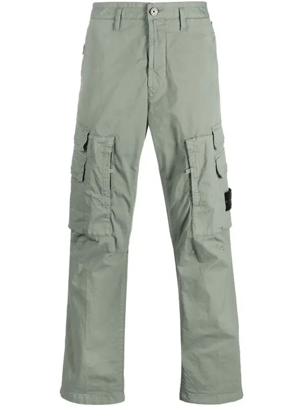 Stone Island Straight-leg Cargo Trousers - Green