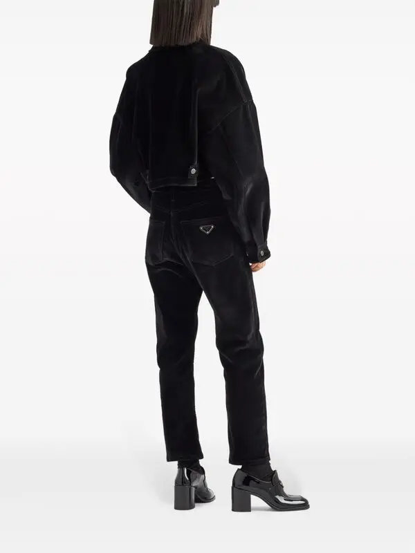 Prada Velvet Denim Blouson Jacket