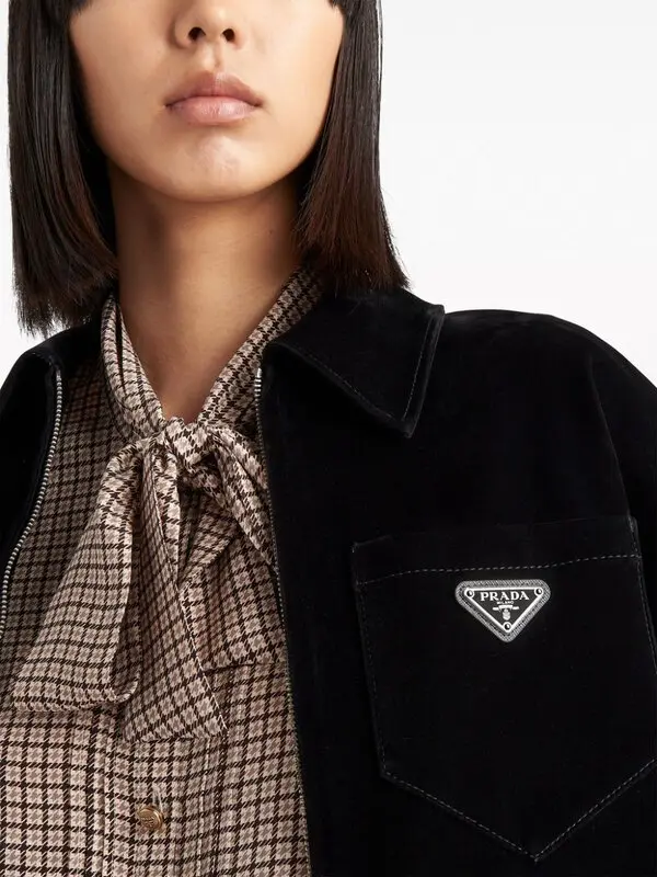 Prada Velvet Denim Blouson Jacket