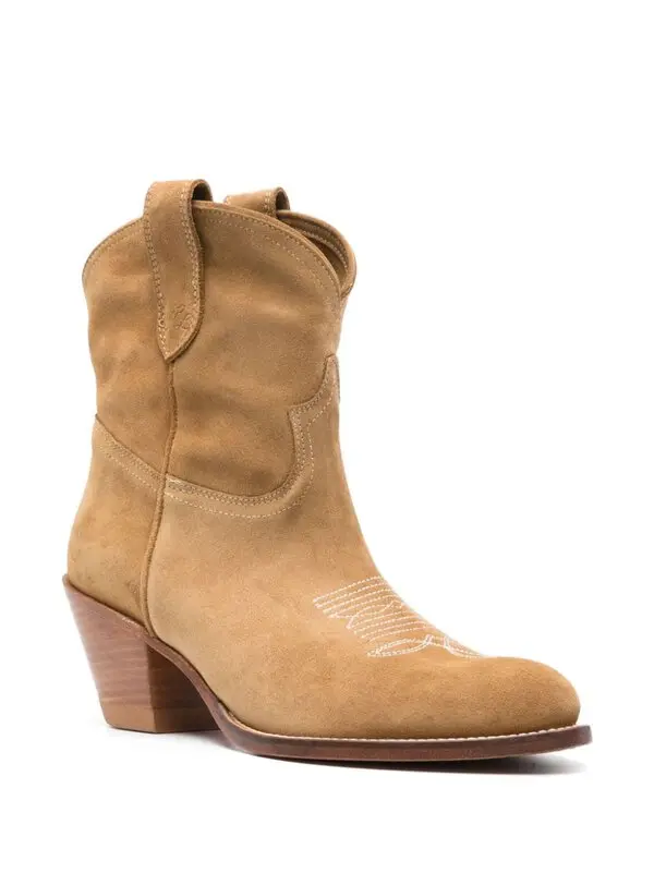 Ralph Lauren 60 Mm Suede Western Boots