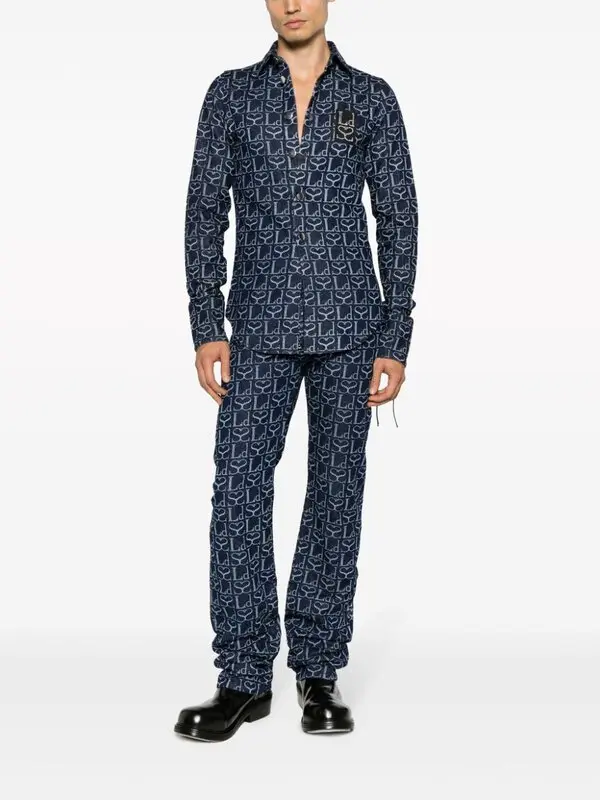 LUDOVIC DE SAINT SERNIN Monogram-print Shirt